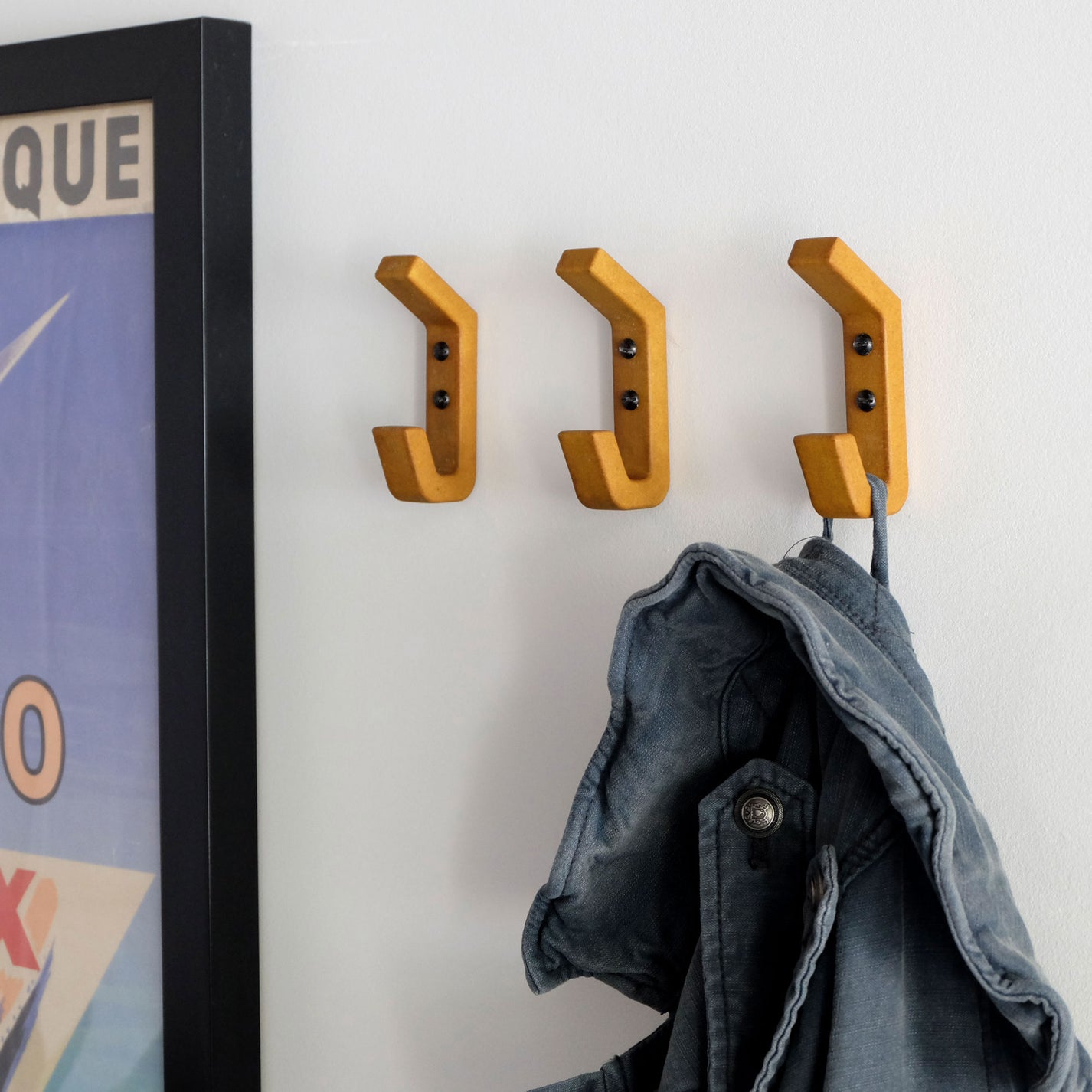 Large wooden wall hook - multiple colours – Sarus Originals