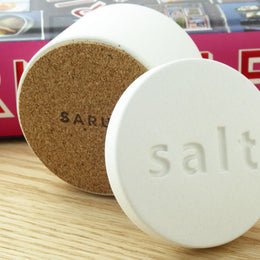 Concrete salt pot with lid | Handmade salt cellar – Sarus Originals