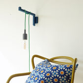 Light bracket, handcrafted wooden wall hook for pendant lamp - black ...